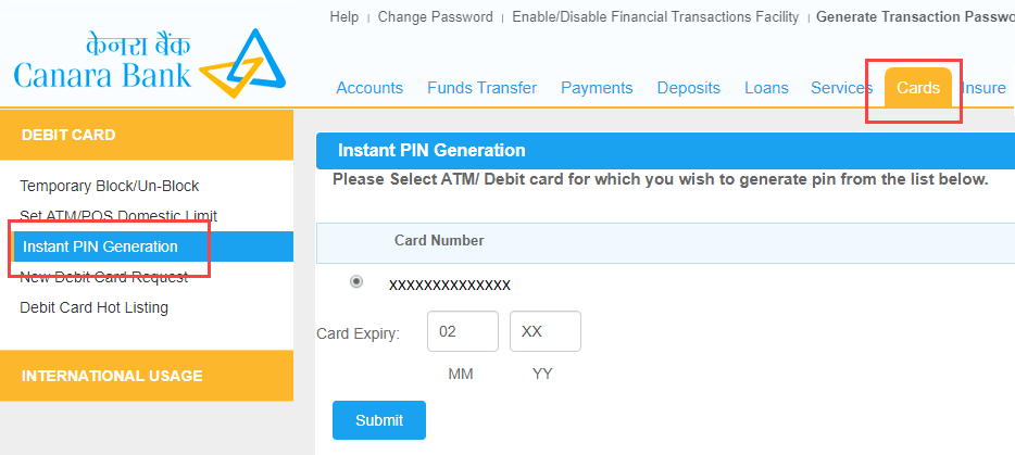 How To Generate Canara Bank ATM PIN Online - BankingIdea.org How To Generate Canara Bank ATM PIN Online - BankingIdea.org